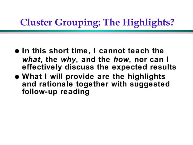 Total School Cluster Grouping | PPT | Professional School ...