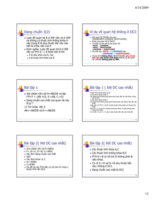Phụ thuộc hàm và các dạng chuẩn - dhcntt | PDF