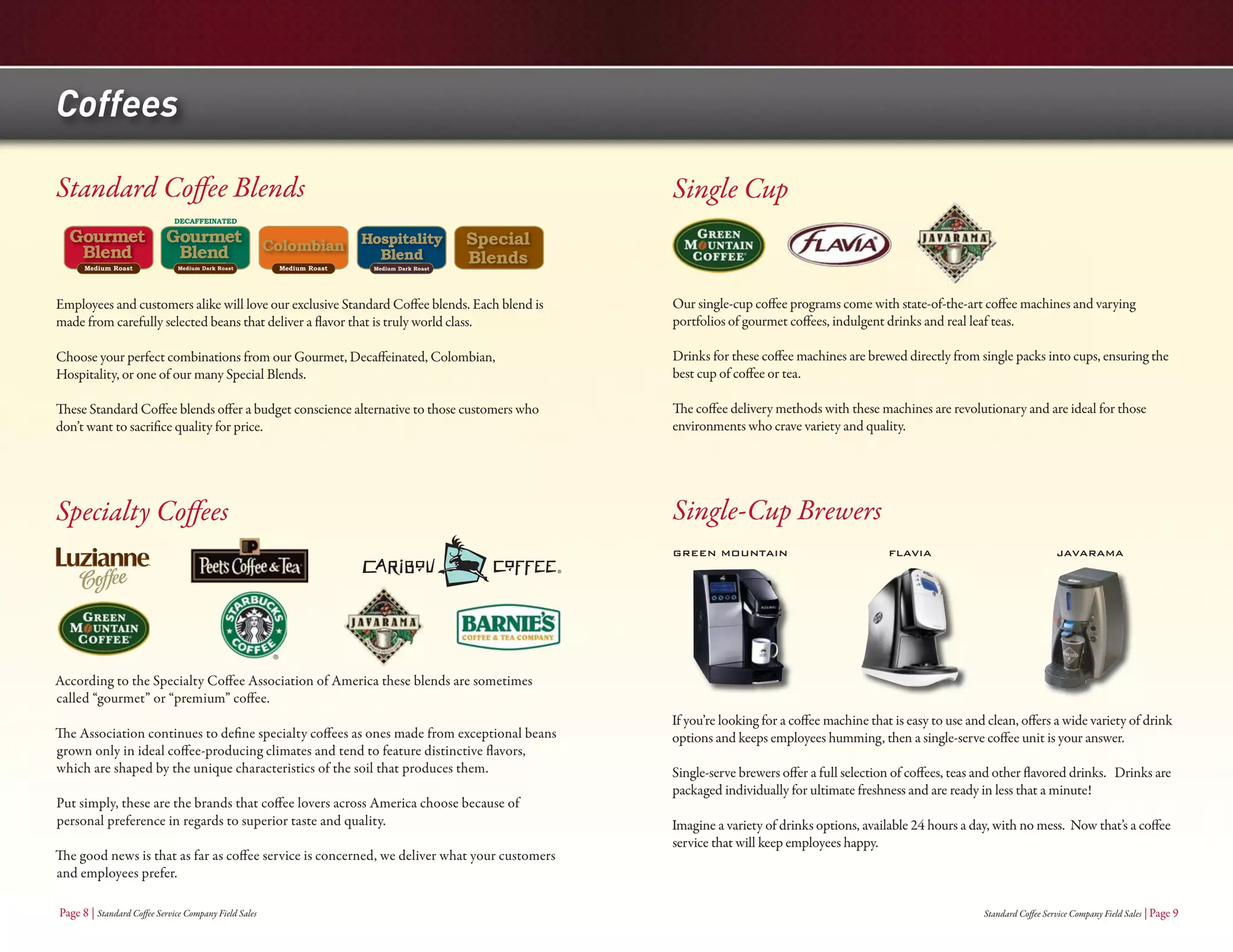 Standard Coffee Service Co. | PDF | Manufacturing Industry | Industries