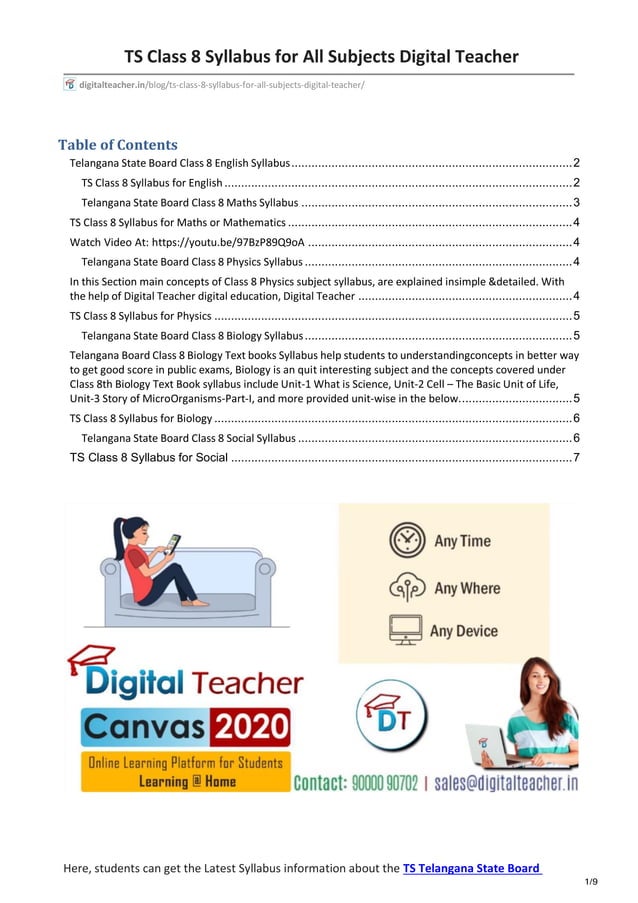 TS Class 8 Syllabus for All Subjects Digital Teacher.pdf