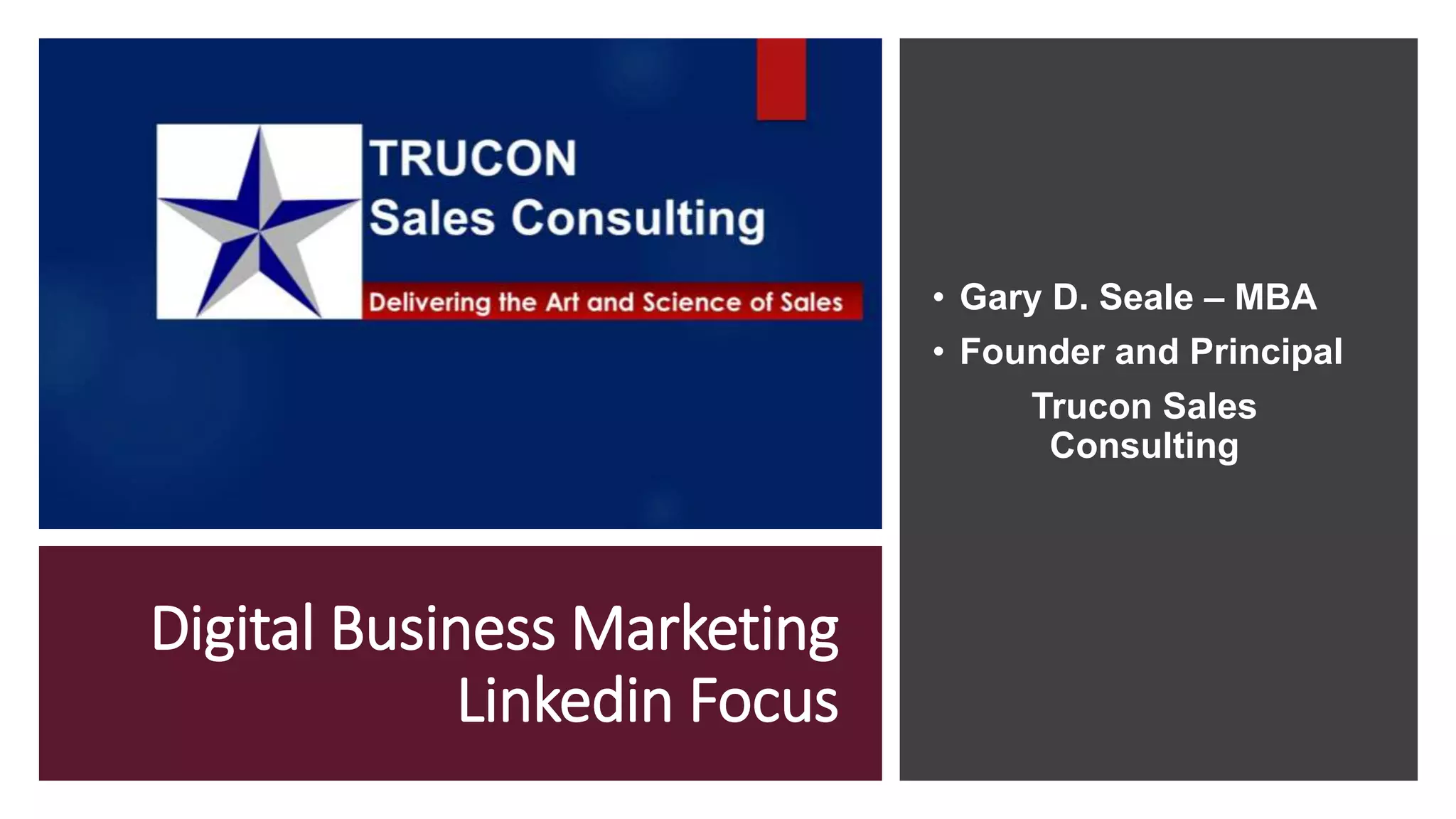 TSC linkedin comprehensive business marketing | PPT