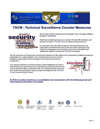 TSCM - Technical Surveillance Counter Measures July 2017 | PDF