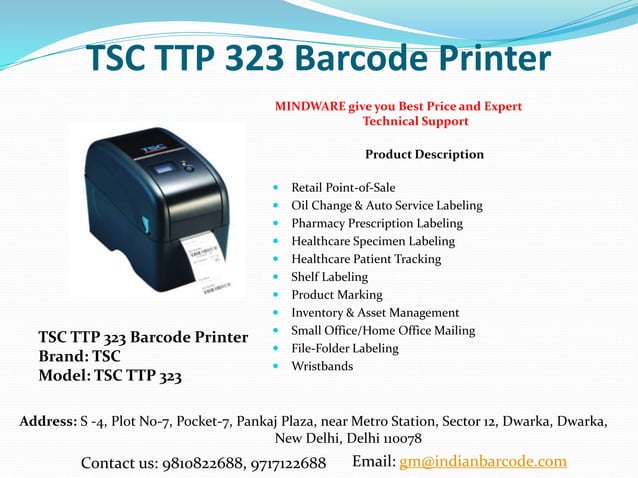 tsc barcode printer.pptx | Computer Peripherals | Computing
