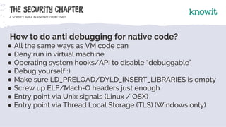 TSC Summit #3 - Reverse engineering and anti debugging techniques | PPT