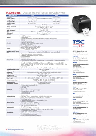 Tsc ta200 | PDF