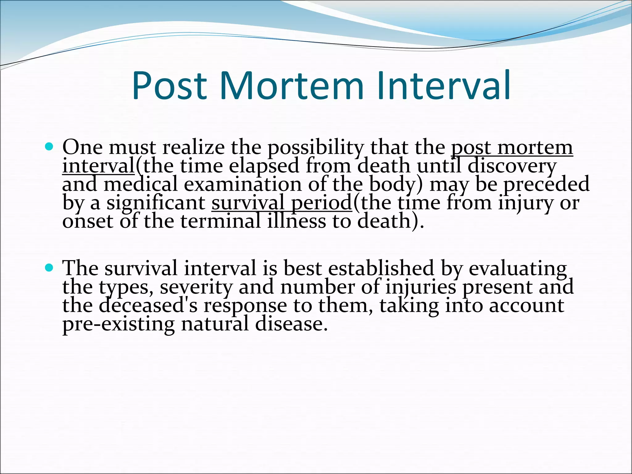 Estimation of Time since death | PPT