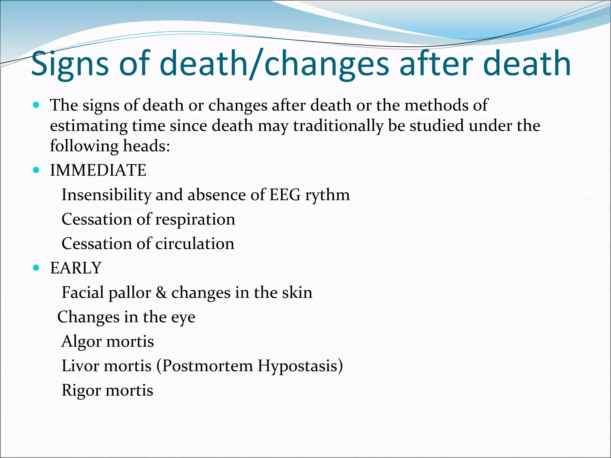 Estimation of Time since death | PPT