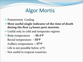 Estimation of Time since death | PPT