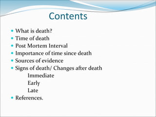 Estimation of Time since death | PPT