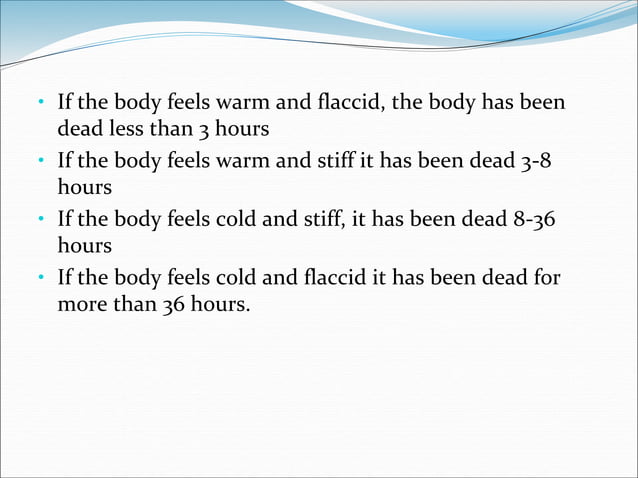 Estimation of Time since death | PPT