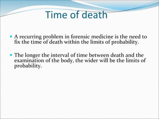 Estimation of Time since death | PPT