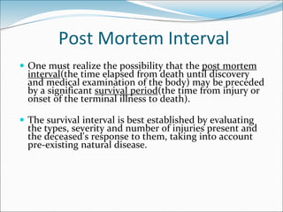 Estimation of Time since death | PPT