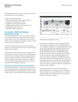 IBM Tivoli Storage Productivity Center | PDF