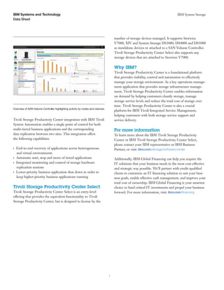 IBM Tivoli Storage Productivity Center | PDF