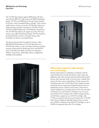 IBM System Storage TS3500 Tape Library | PDF