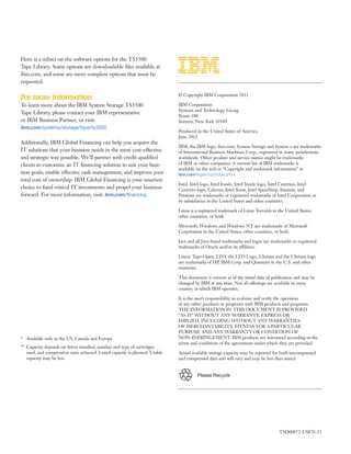 IBM System Storage TS3500 Tape Library | PDF