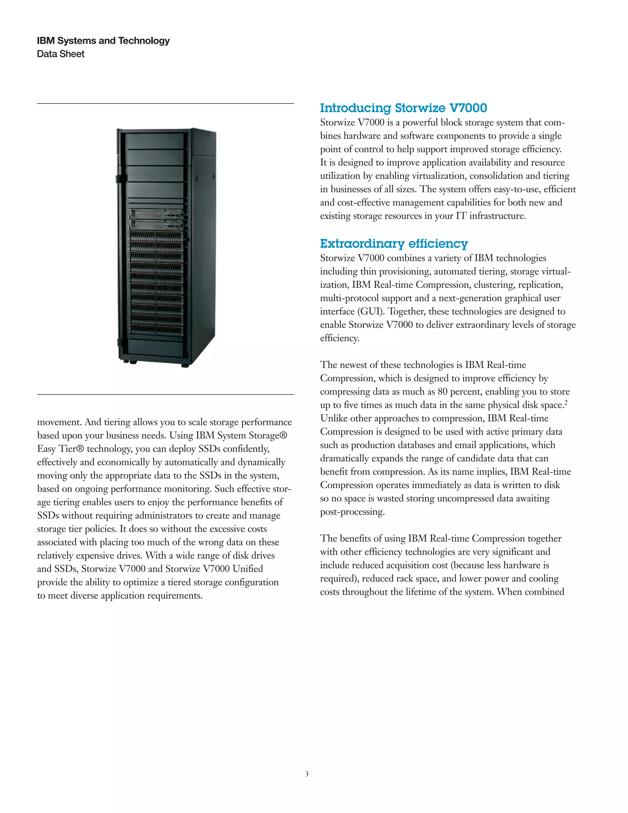 IBM Storwize V7000 and Storwize V7000 Unified Disk Systems | PDF