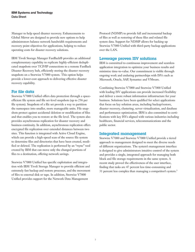 IBM Storwize V7000 and Storwize V7000 Unified Disk Systems | PDF