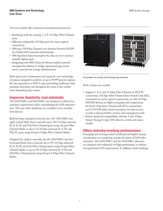 IBM System Storage SAN768B-2 and SAN384B-2 | PDF