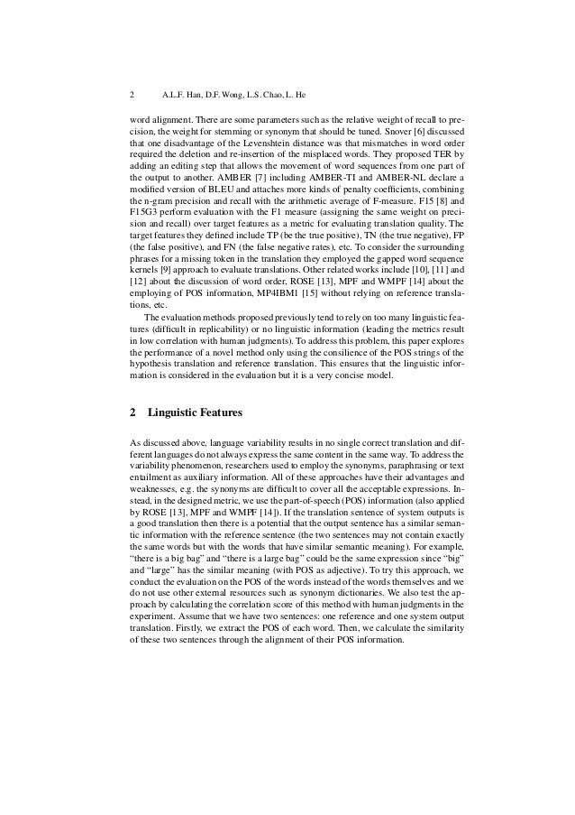 Tsd2013automatic Machine Translation Evaluation With Part Of Speech