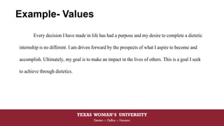 TSDA Presentation, How to Write a Personal Statement | PPT