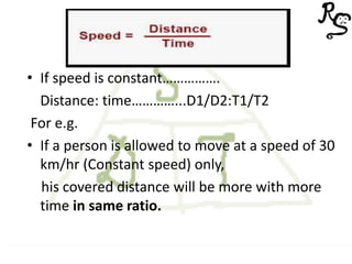 Time Speed & Distance basics | PPTX