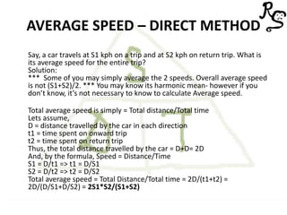 Time Speed & Distance basics | PPTX