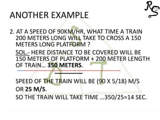 Time Speed & Distance basics | PPTX