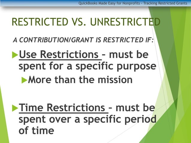 Accounting for Restricted Grants When and How To Record Properly | PPT