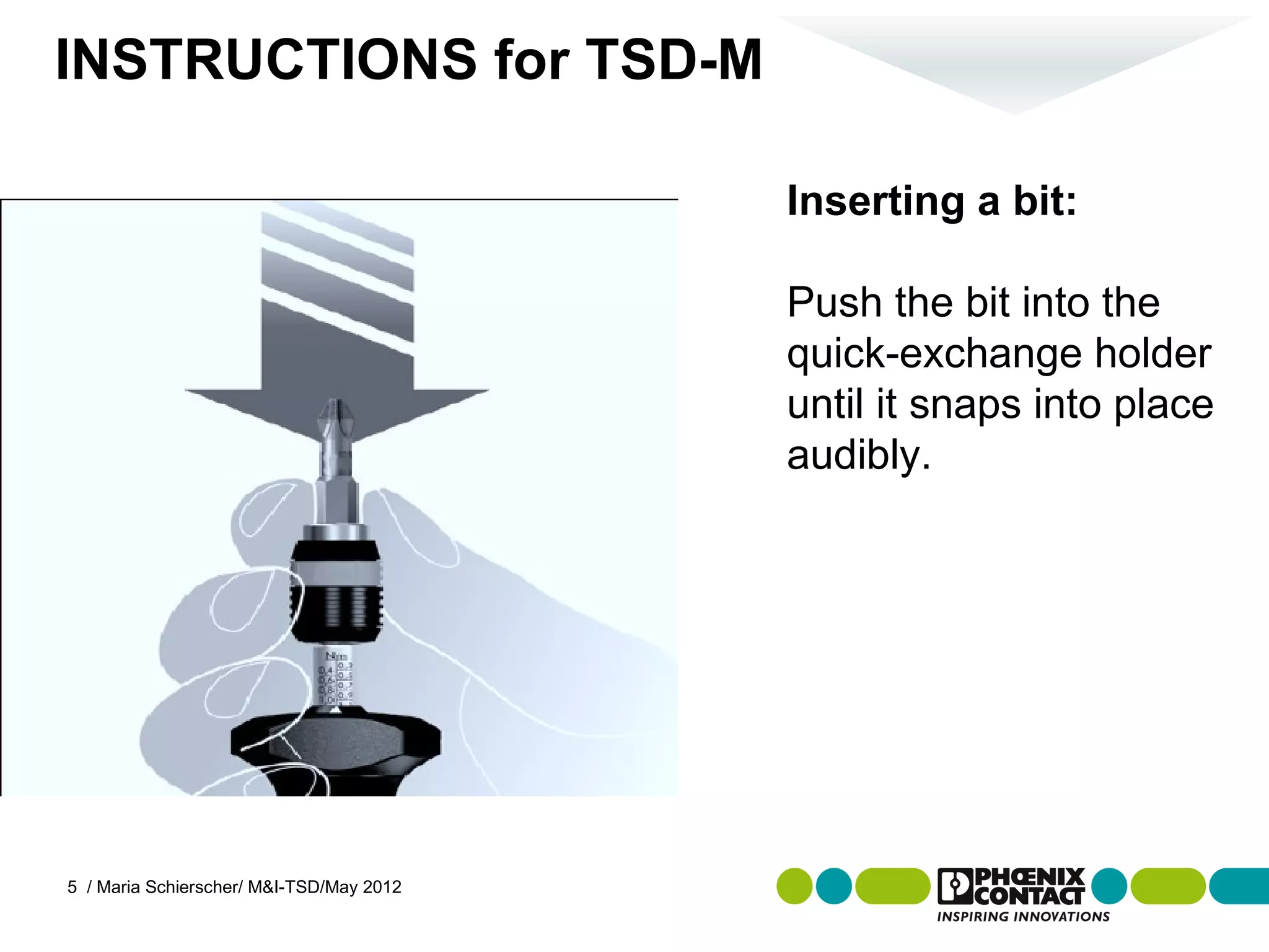 Adjustable Torque Screwdriver tools by Phoenix Contact | PPT