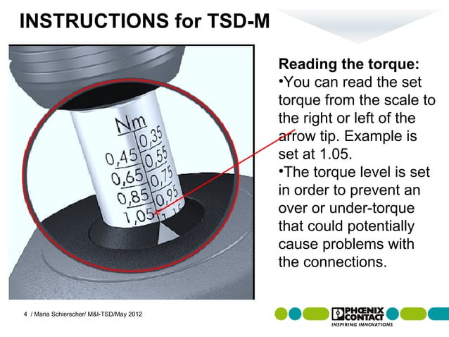 Adjustable Torque Screwdriver tools by Phoenix Contact | PPT