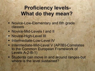 TSD World Languages summer curriculum work 2010 | PPT