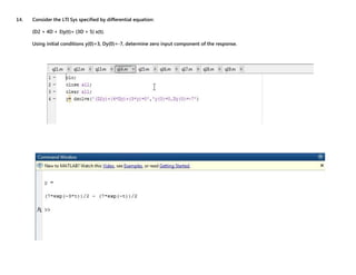 Ss matlab solved | PDF