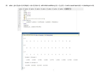 Ss matlab solved | PDF