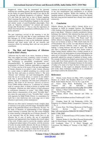 T s eliot and the concept of literary tradition and the importance of ...