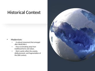 TS Eliot's Literary Theory: an exploration of Modernist Thought | PPTX