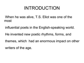 Ts eliot presentation | PPT