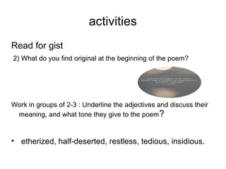 Ts eliot presentation | PPT