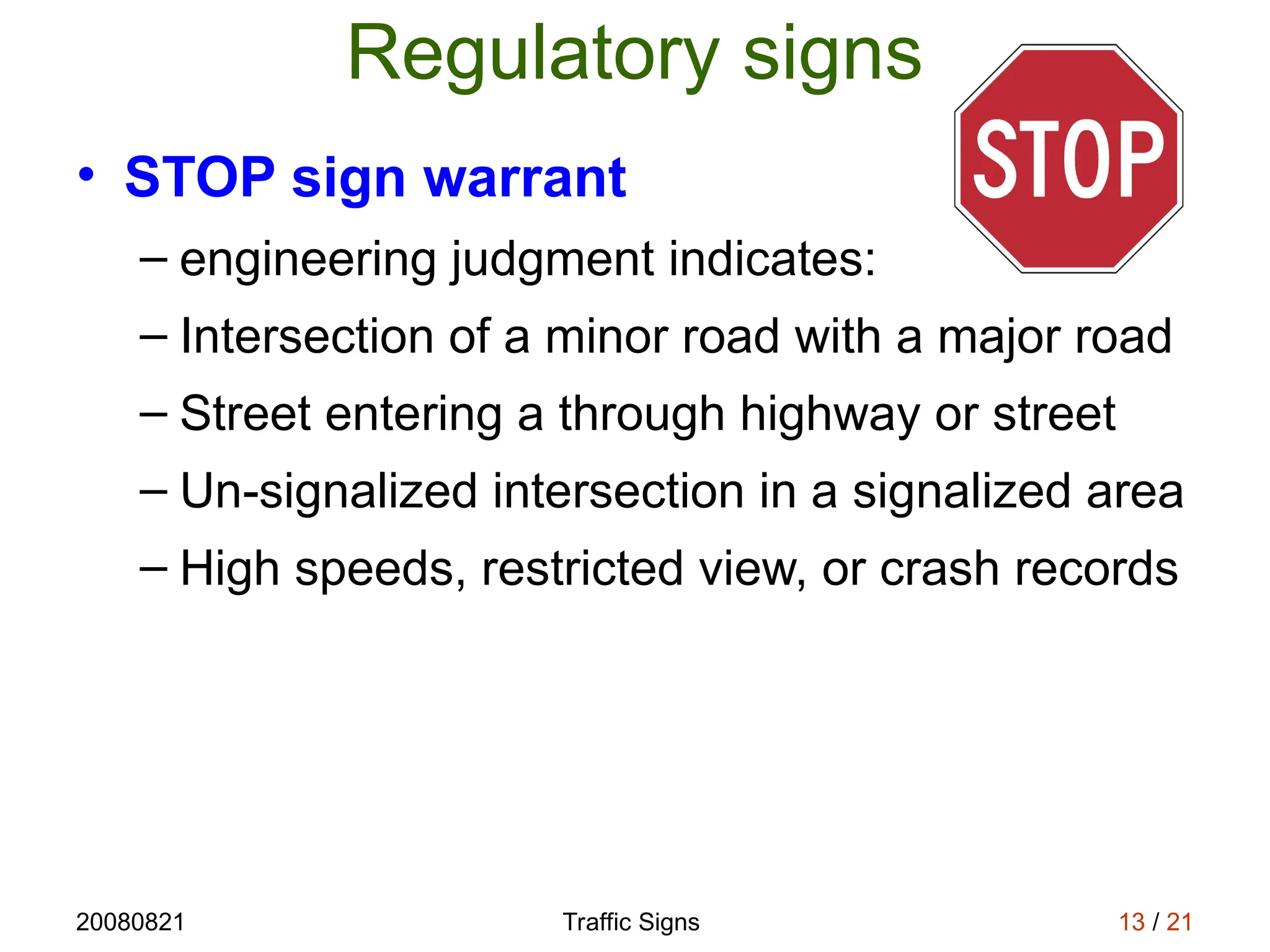 Basics of Traffic Signs - Traffic control device | PPT