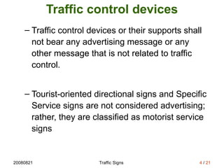 Basics of Traffic Signs - Traffic control device | PPT