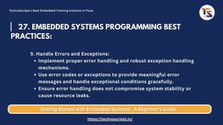 Embedded system basics free tutorial by TechnoScripts | PDF