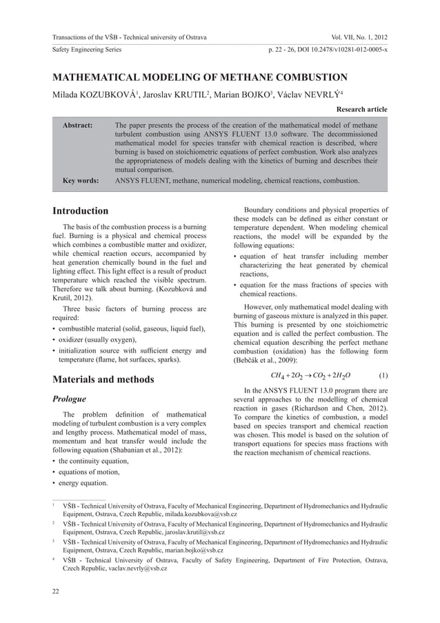 tses_article147 mathematical modeling combustion | PDF | Chemistry | Science