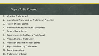 Trade Secret in Nutshell | PPTX