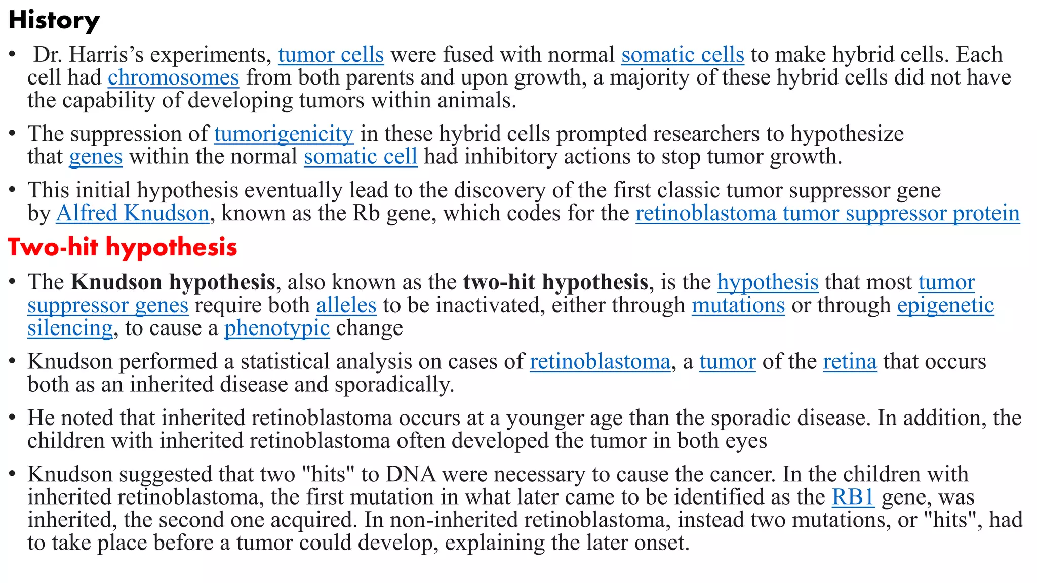 TUMOR SUPRESSOR GENES | PPTX
