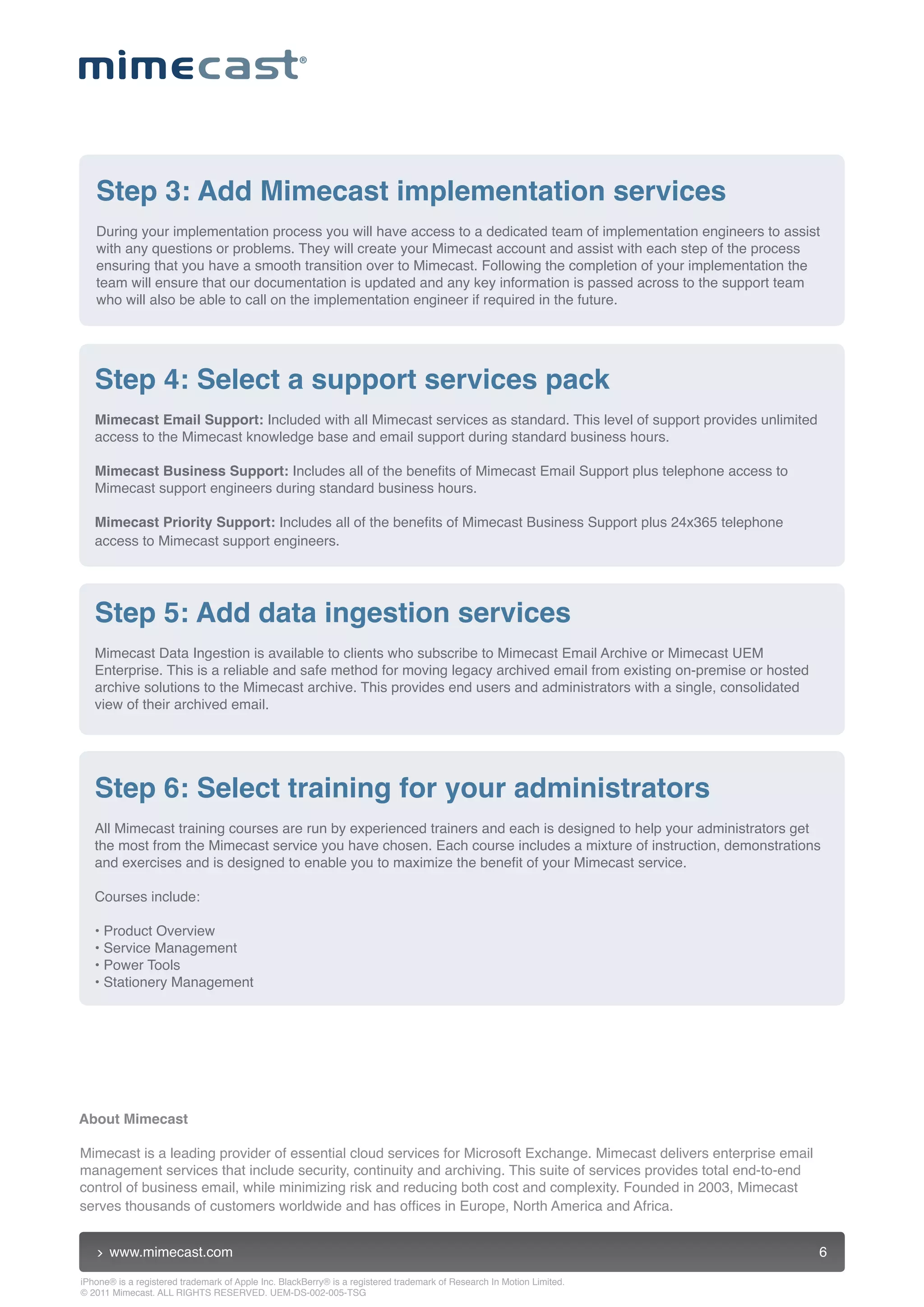 Tsg mimecast-service-comparison-datasheet | PDF