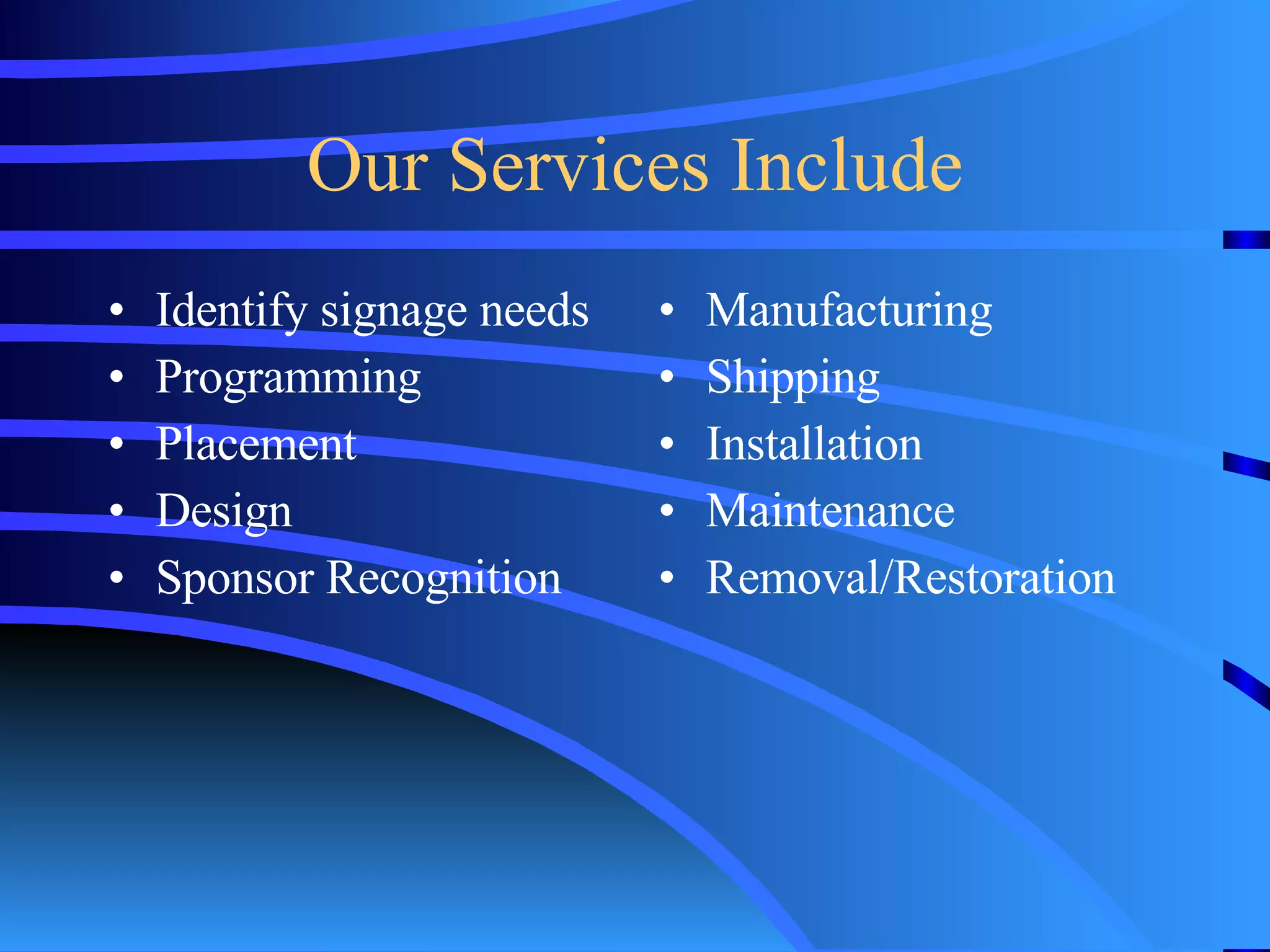 TSG Signage Presentation | PPT