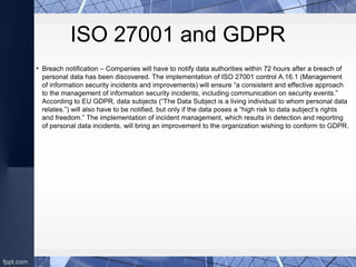 GDPR and ISO 27001 - how to be compliant | PPT