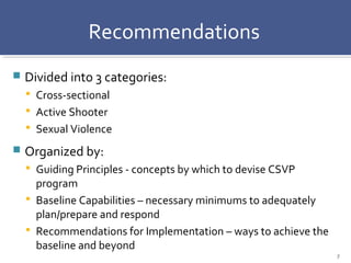 Campus Safety and Violence Prevention Task Force | PPT