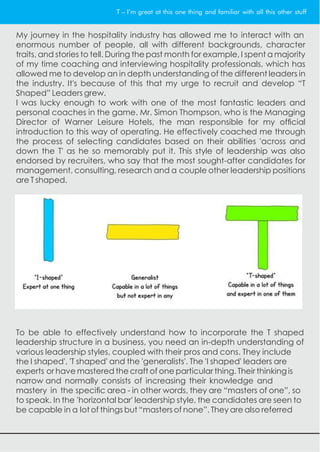 T shaped Leadership - Mr. David Steel | PDF