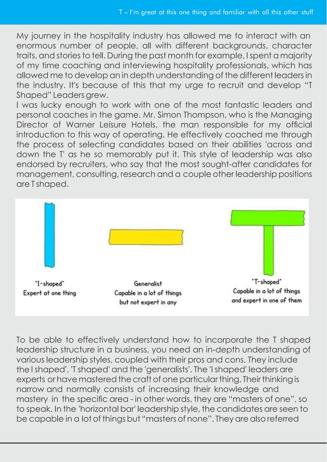 T shaped Leadership - Mr. David Steel | PDF